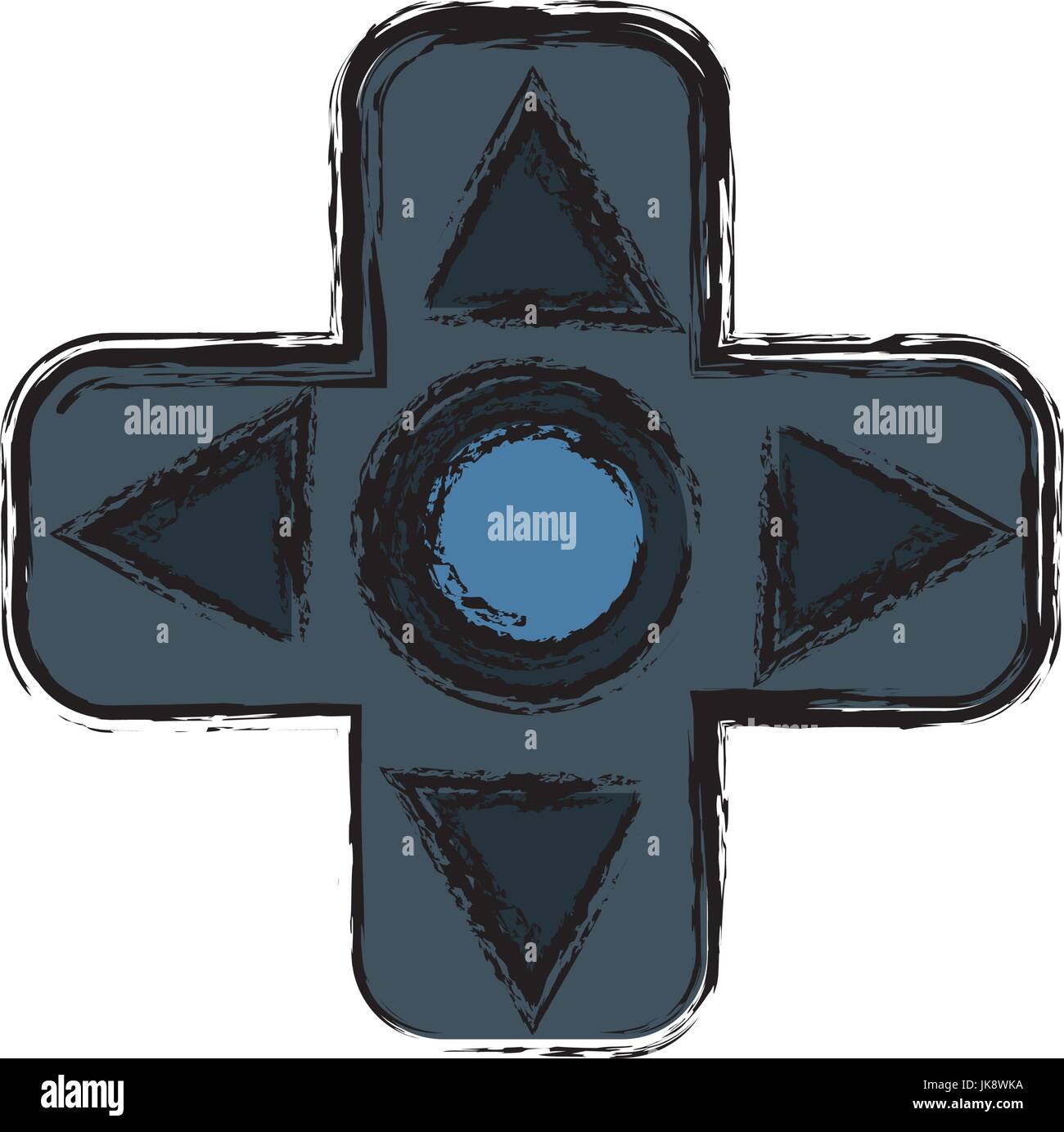 videogame controller arrows icon Stock Vector Image & Art - Alamy