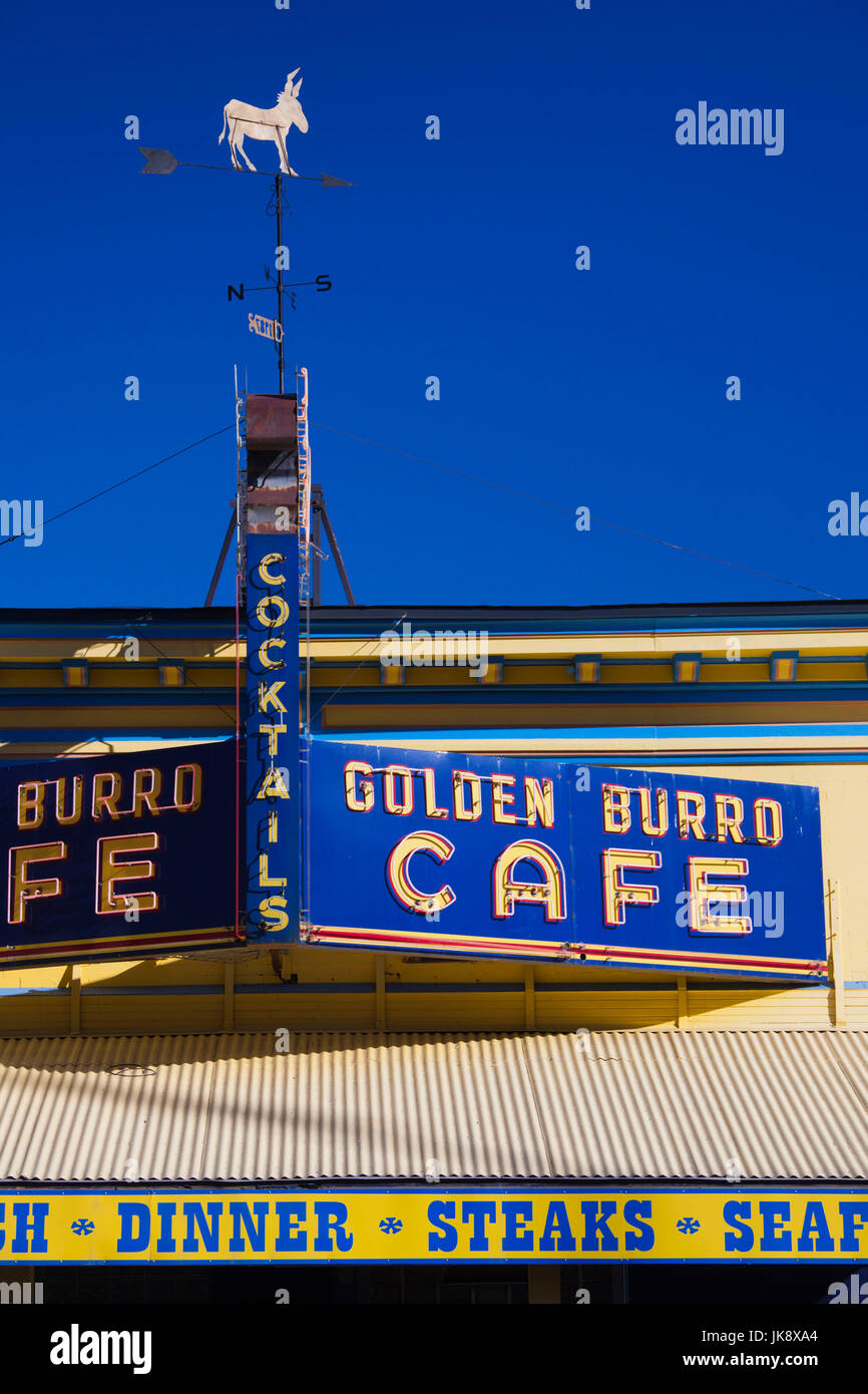 Sign for the golden burro cafe hi-res stock photography and images - Alamy