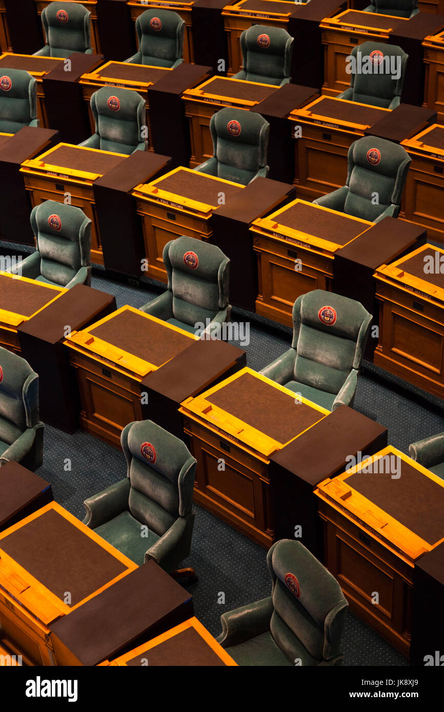 USA, Colorado, Denver, Colorado State Capitol, interior of the House of ...