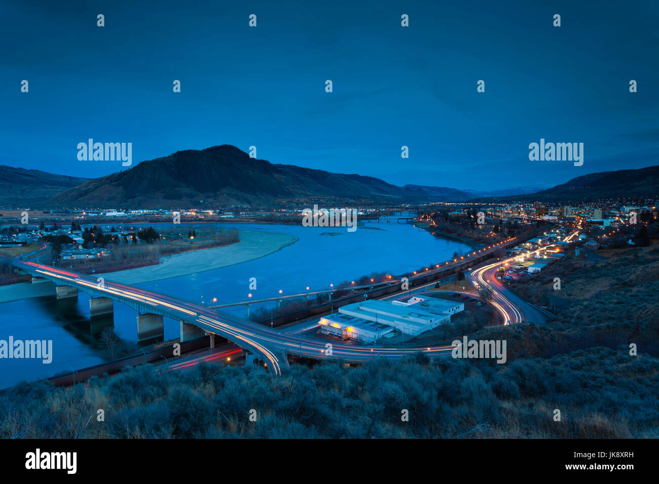 Elevated town view with overlander bridge hi-res stock photography and ...