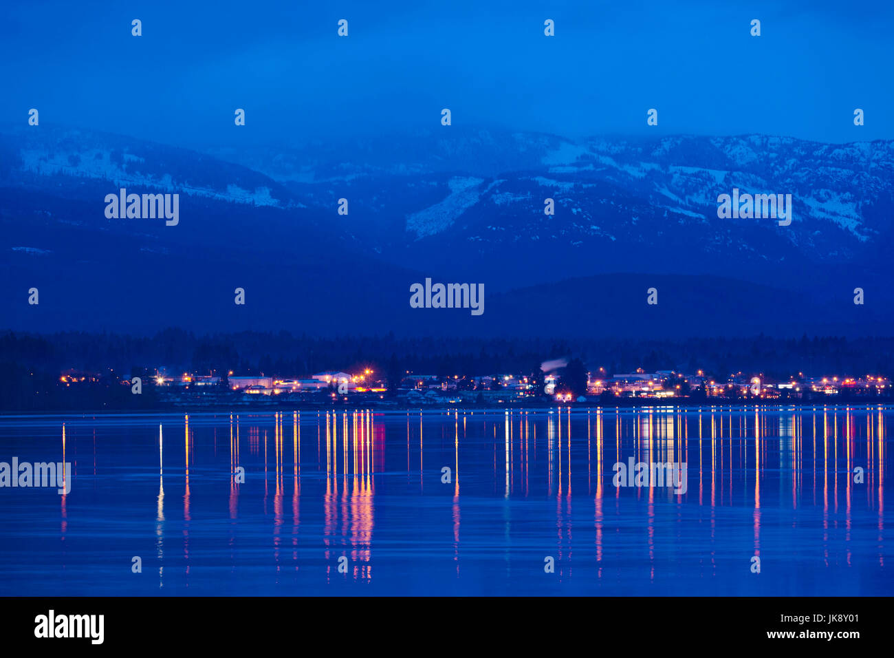 Canada, British Columbia, Vancouver Island, Comox, Comox Harbour, view ...