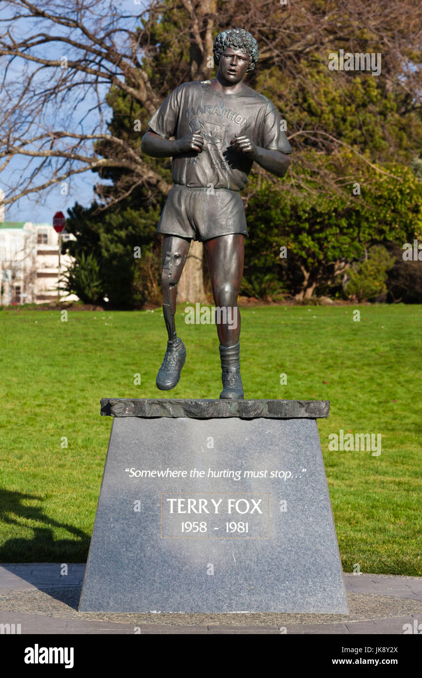 Monument to one legged running legend terry fox hi-res stock ...