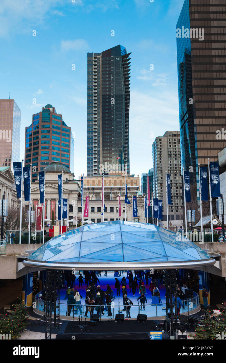 Robson square skating rink hi-res stock photography and images - Alamy
