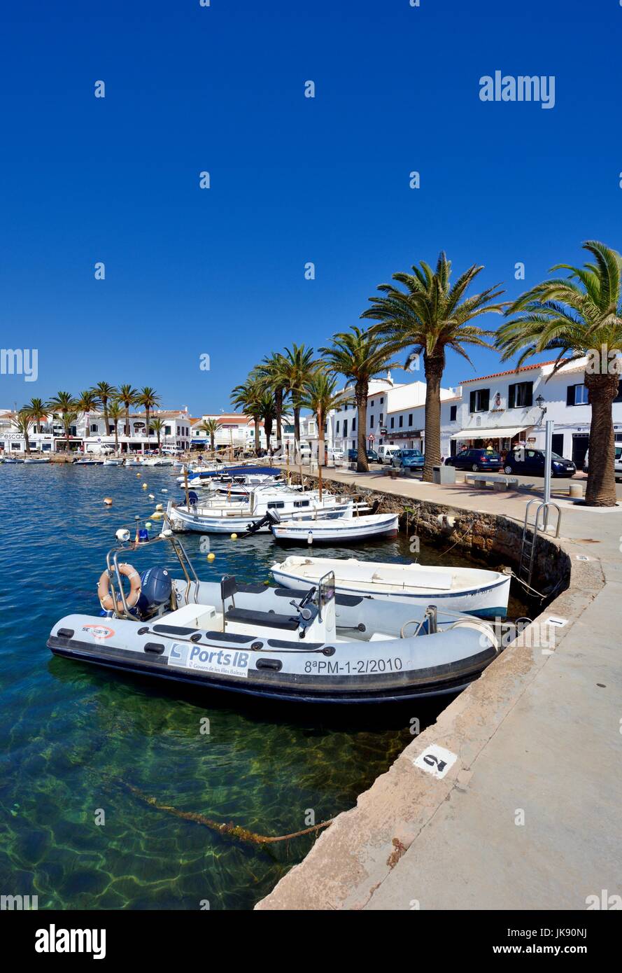 Palm trees fornells harbor hi-res stock photography and images - Alamy