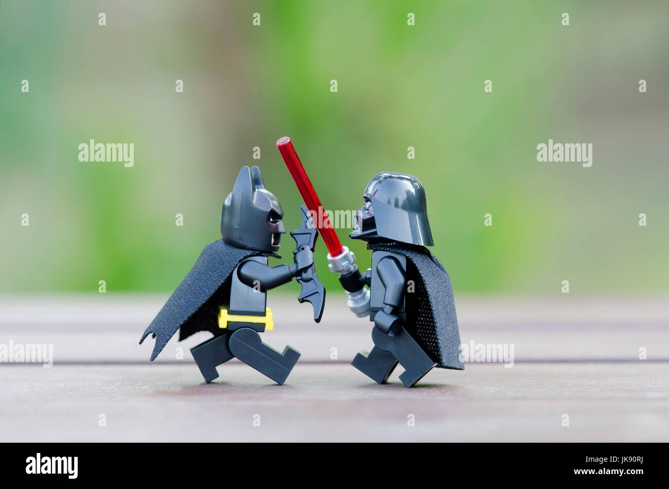 lego batman fighting darth vader Stock Photo - Alamy