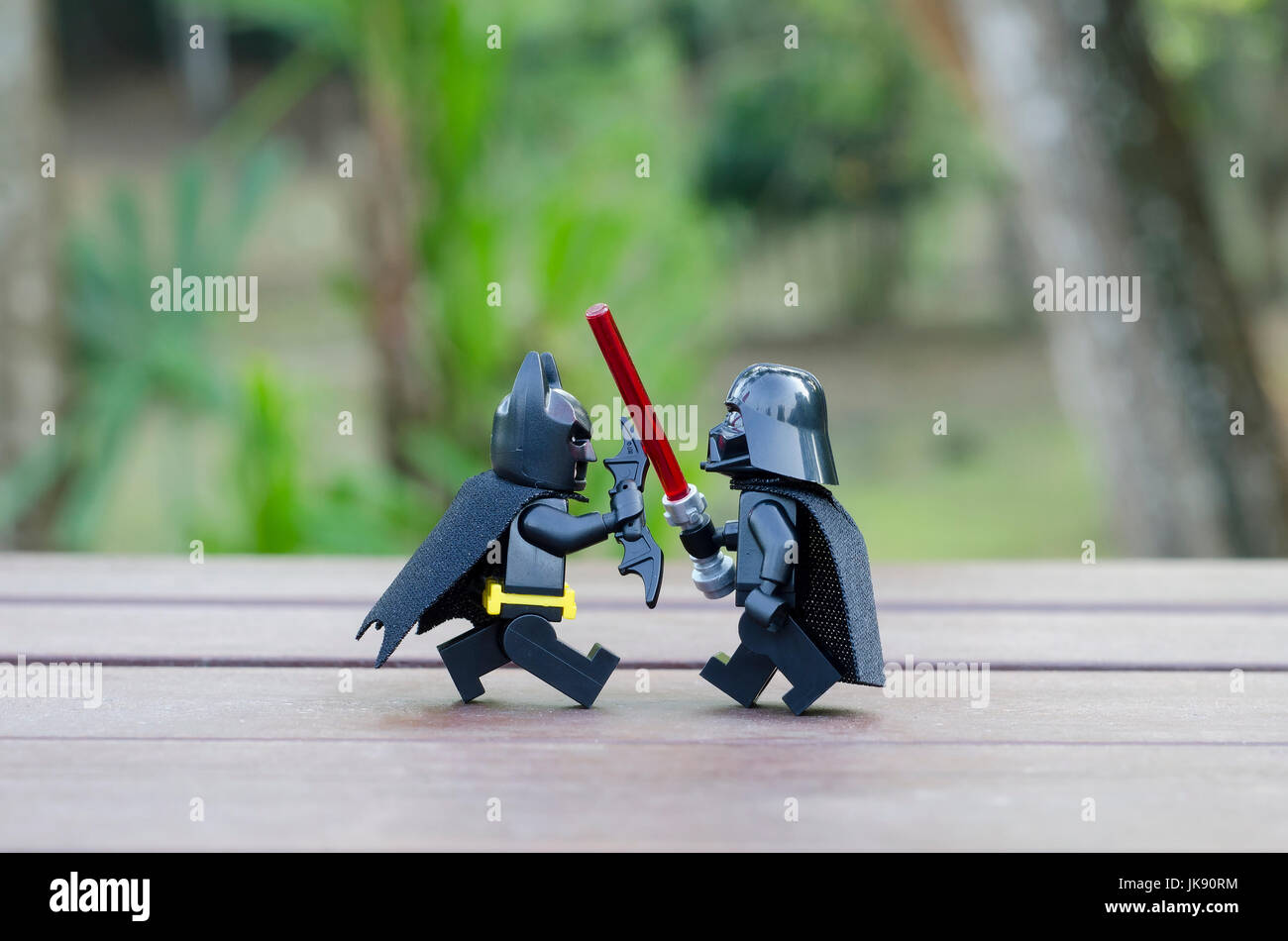 lego batman fighting darth vader Stock Photo - Alamy