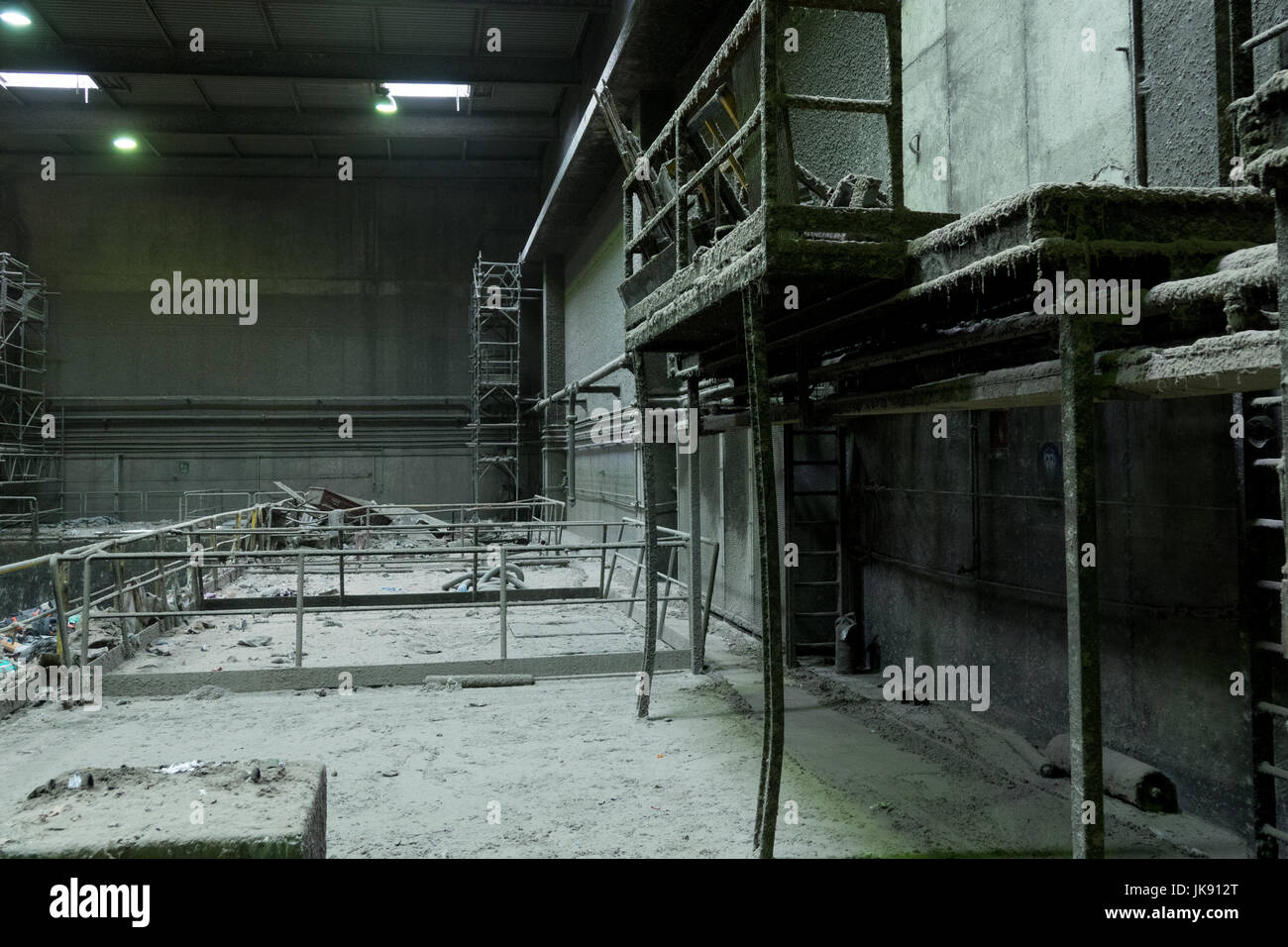 Interior of the waste incineration plant. Industrial concept and ...