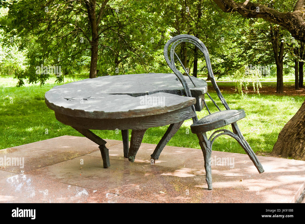 Minsk, Belarus - July 17, 2014: Sculpture by Leonid Levin and Maxim ...