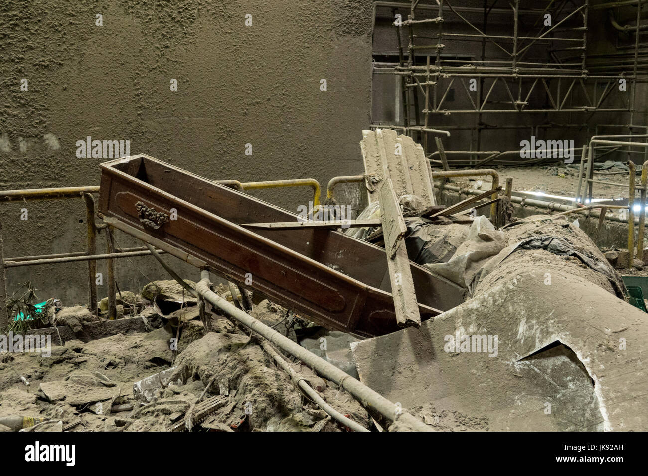 Interior of the waste incineration plant. Industrial concept and ...
