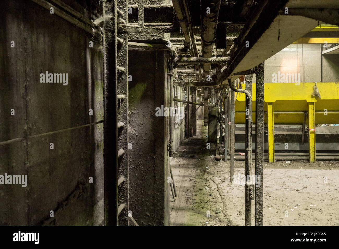 Interior of the waste incineration plant. Industrial concept and ...