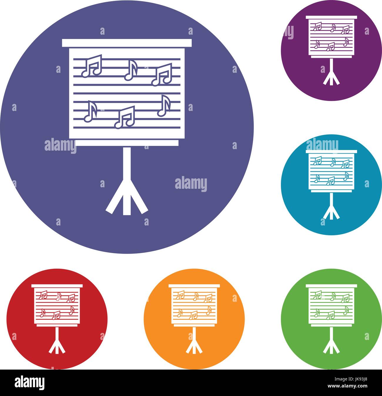 Whiteboard with music notes icons set Stock Vector Image & Art - Alamy