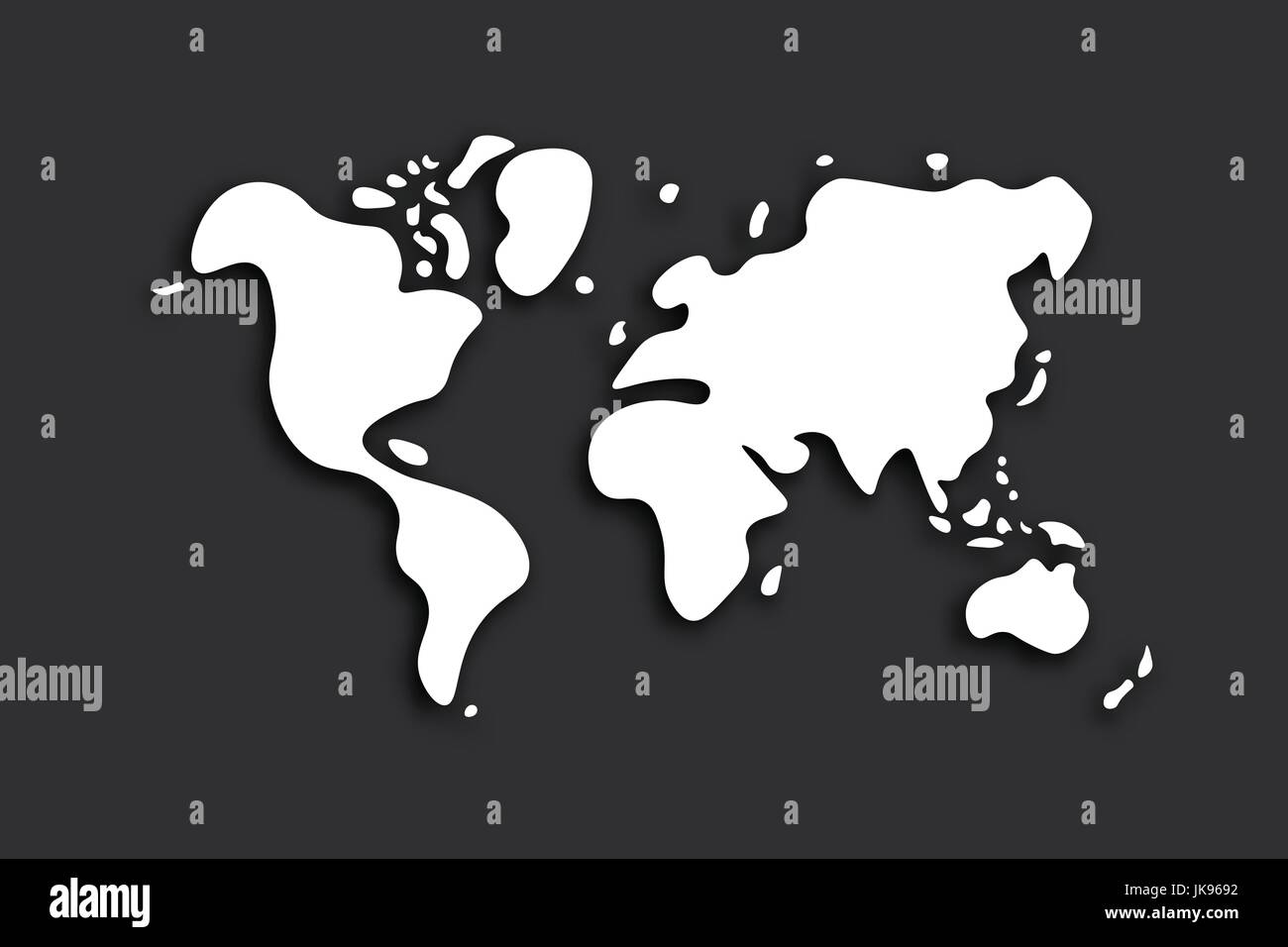 Doodle world map on black background . Vector Stock Vector Image & Art ...
