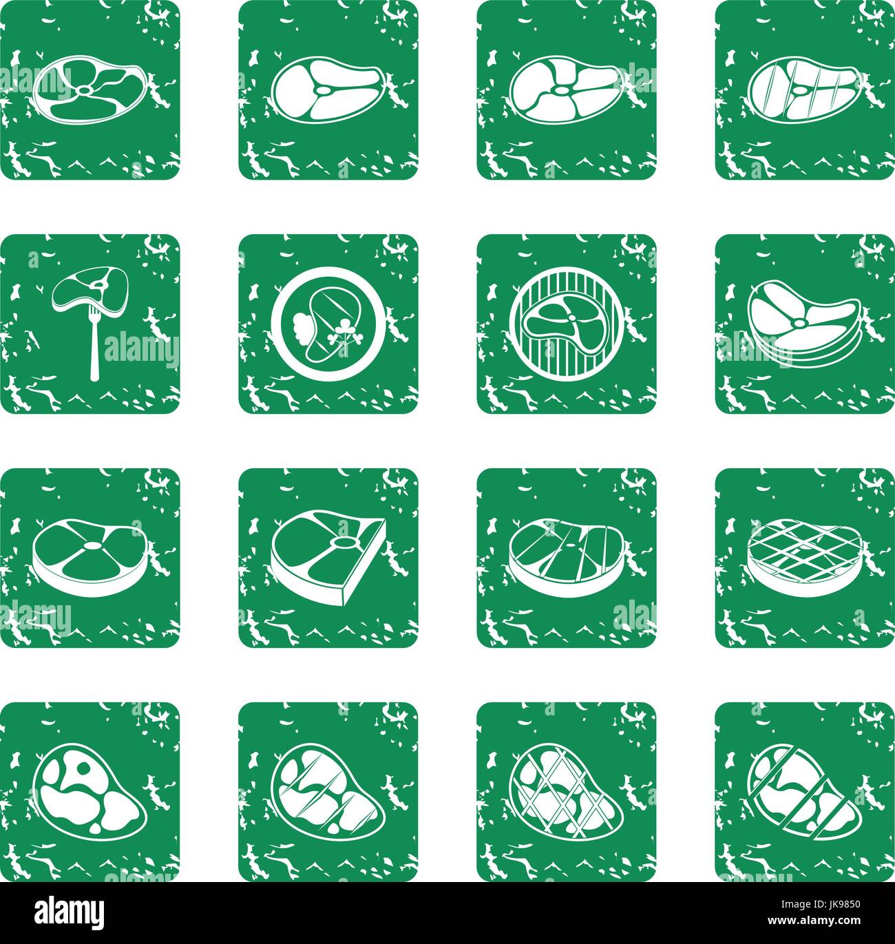 Steak icons set grunge Stock Vector Image & Art - Alamy