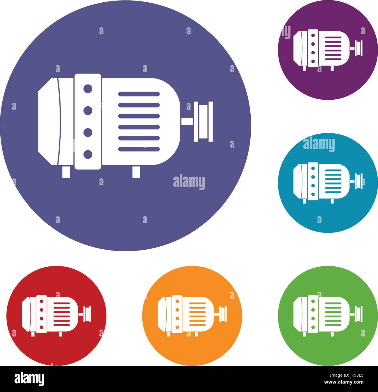 Electric motor icons set Stock Vector Image & Art - Alamy