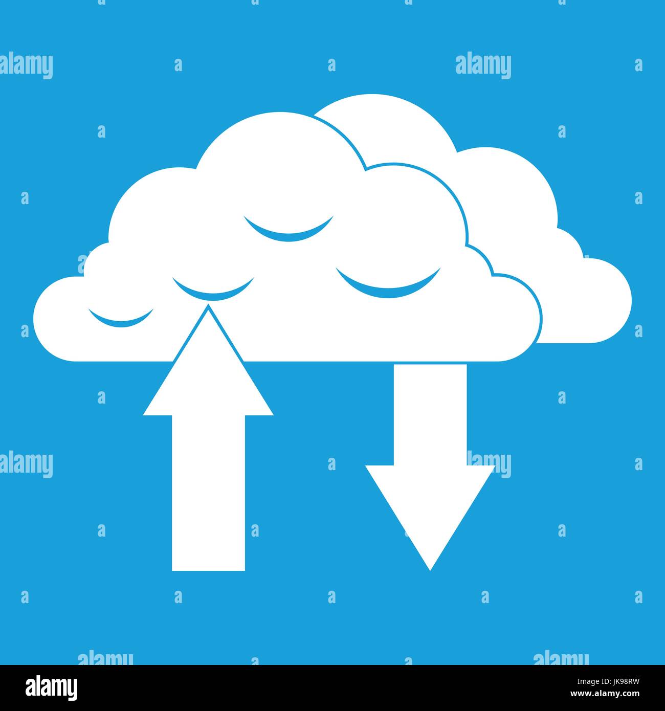 Clouds with arrows icon white Stock Vector Image & Art - Alamy