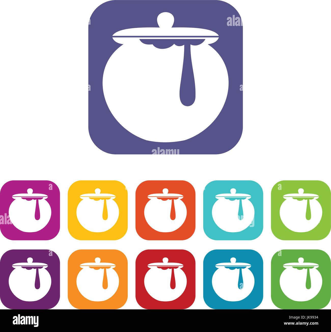 Honey pot icons set Stock Vector Image & Art - Alamy