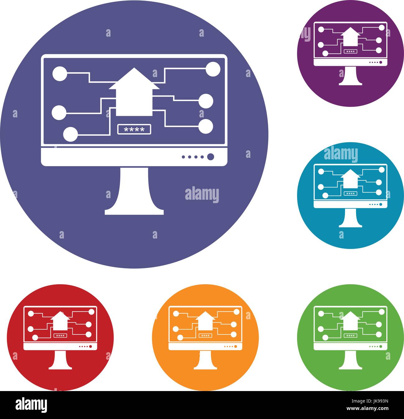 Monitor chip icons set Stock Vector Image & Art - Alamy