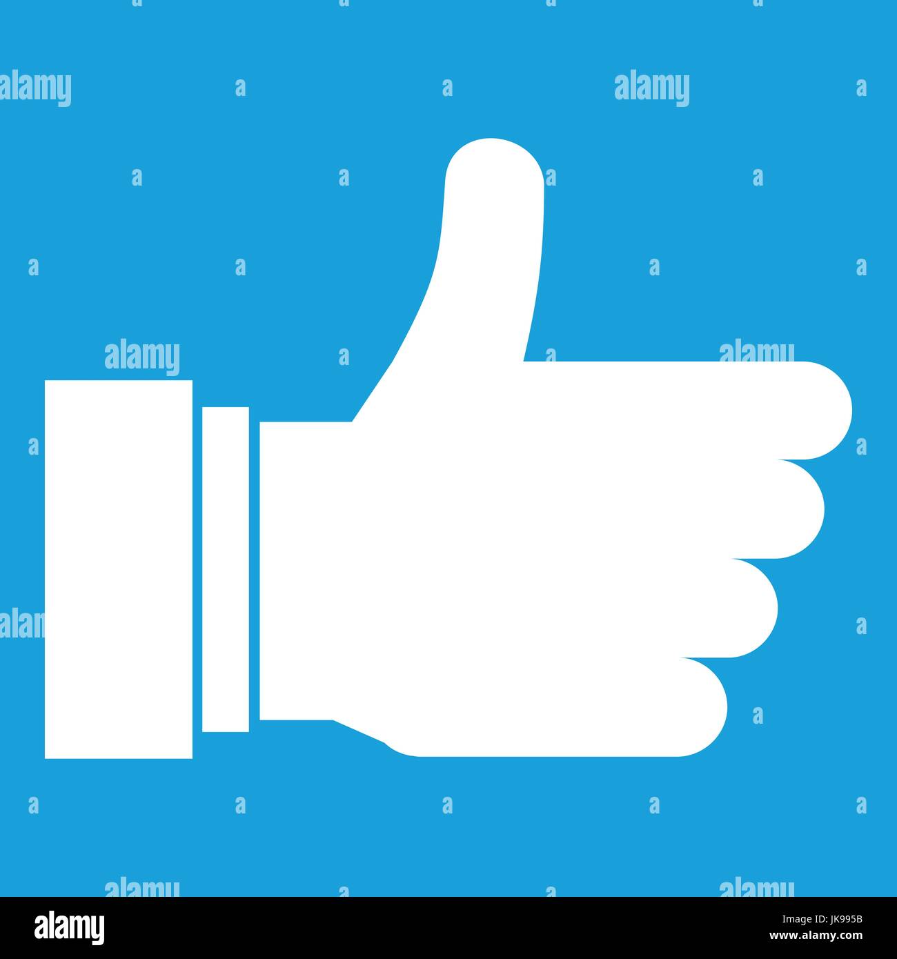 Thumb up sign icon white Stock Vector Image & Art - Alamy
