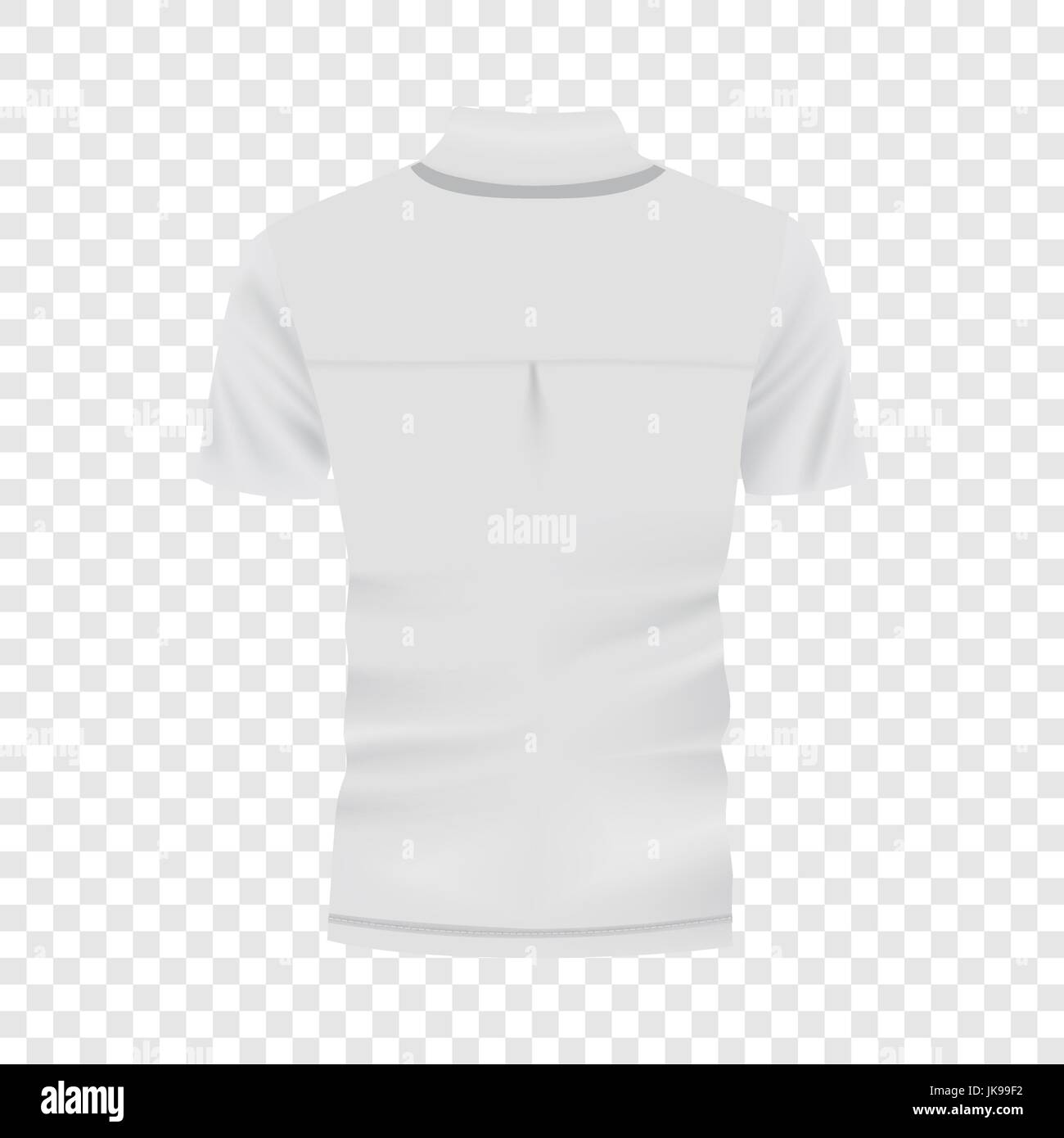 Back of white polo shirt mockup, realistic style Stock Vector Image ...