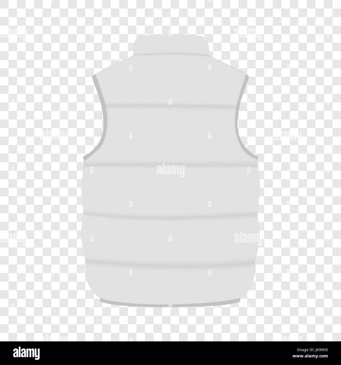 Back of white warm vest mockup, realistic style Stock Vector Image ...