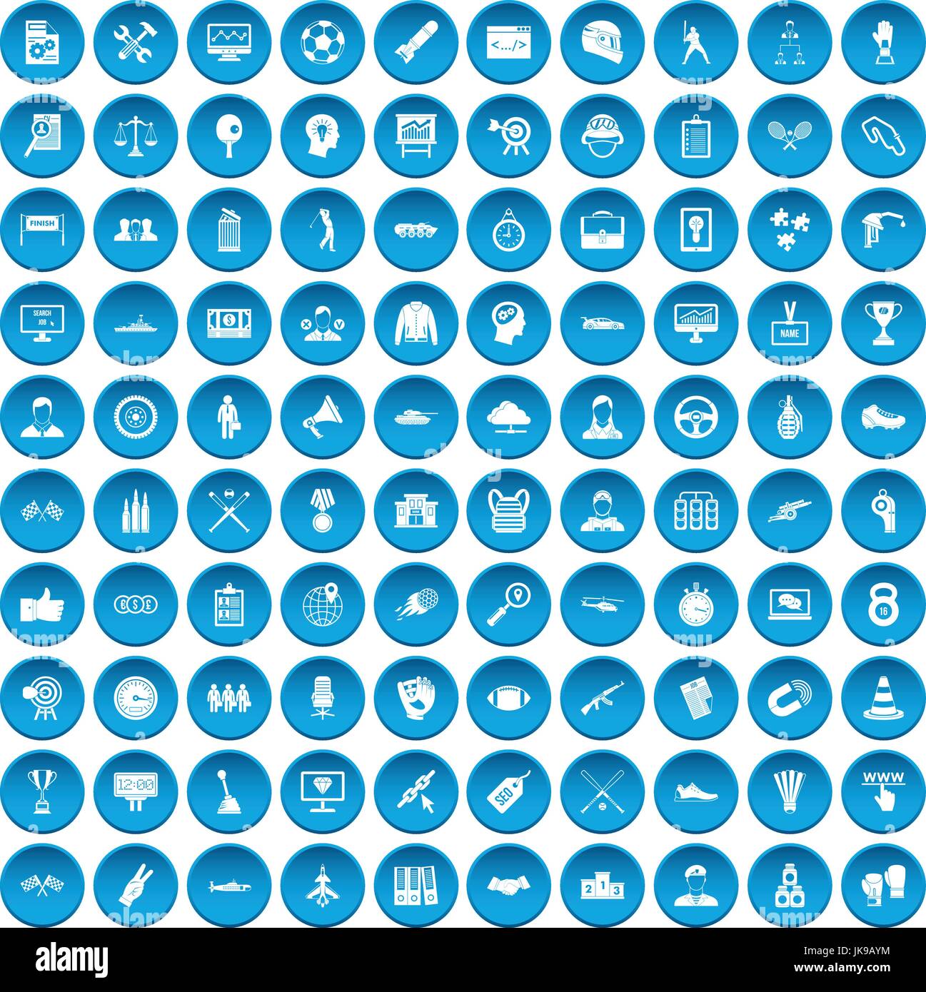 100 victory icons set blue Stock Vector Image & Art - Alamy