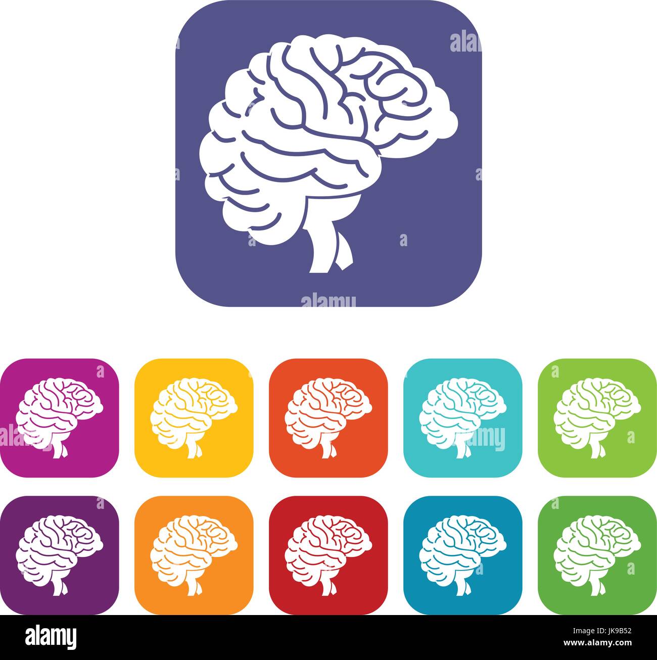 Brain icons set Stock Vector Image & Art - Alamy