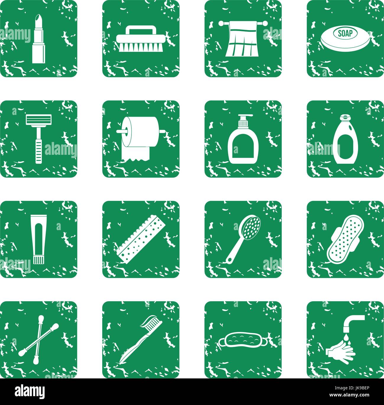 Hygiene tools icons set grunge Stock Vector Image & Art - Alamy