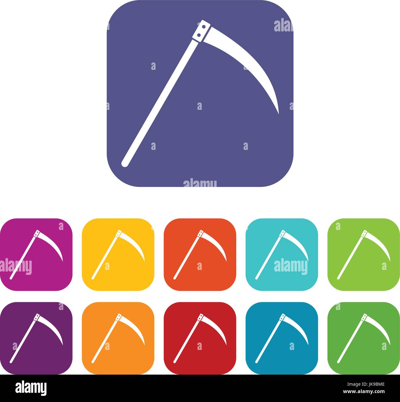 Scythe icons set Stock Vector Image & Art - Alamy
