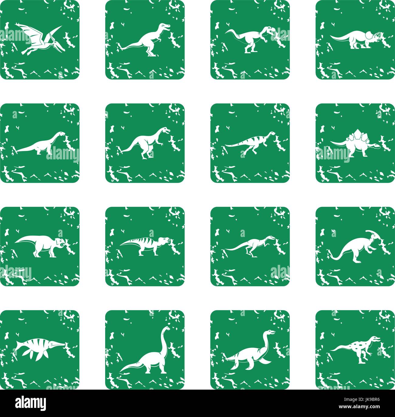 Dinosaur icons set grunge Stock Vector Image & Art - Alamy
