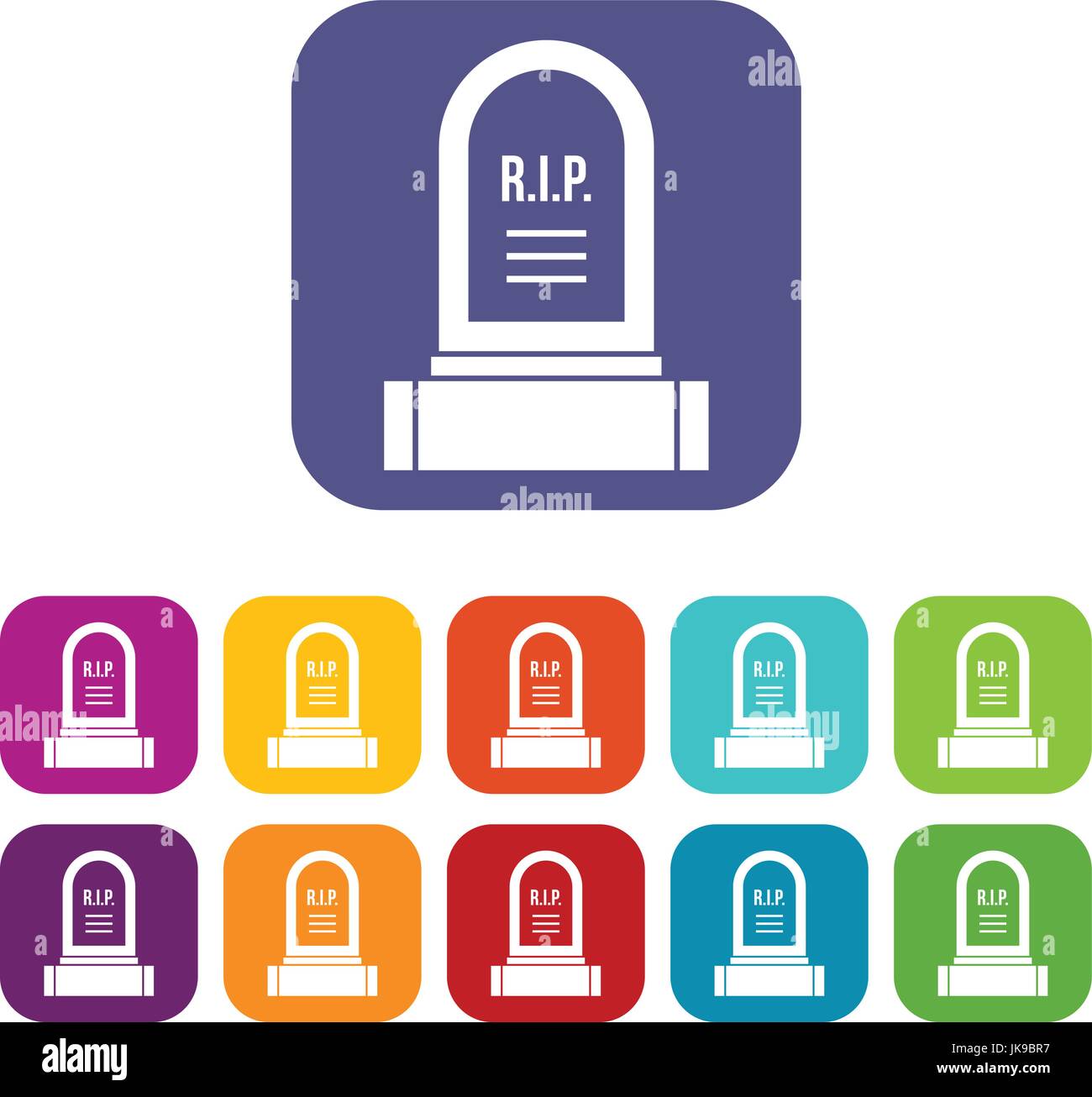 Headstone icons set Stock Vector Image & Art - Alamy