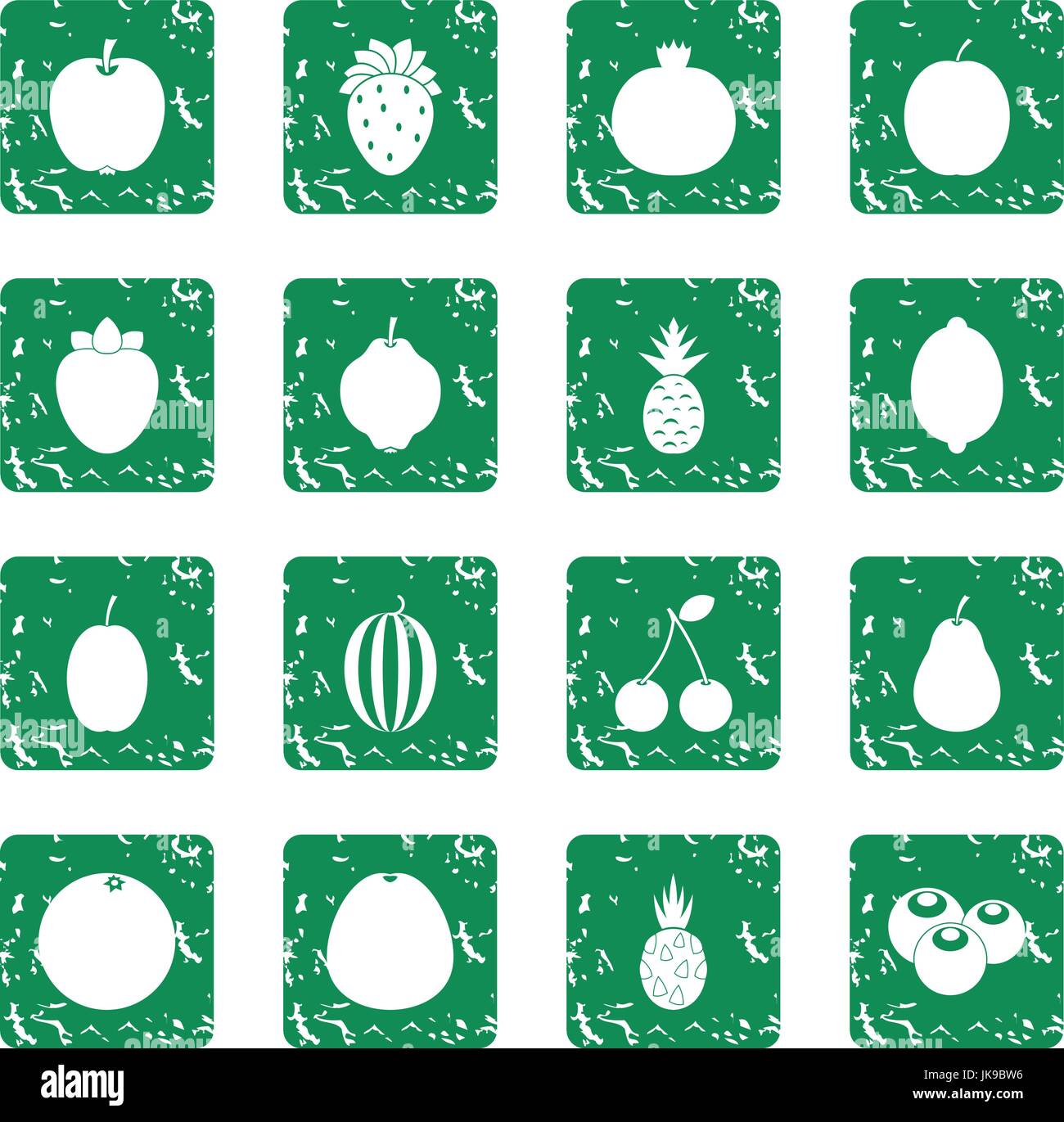 Fruit icons set grunge Stock Vector Image & Art - Alamy