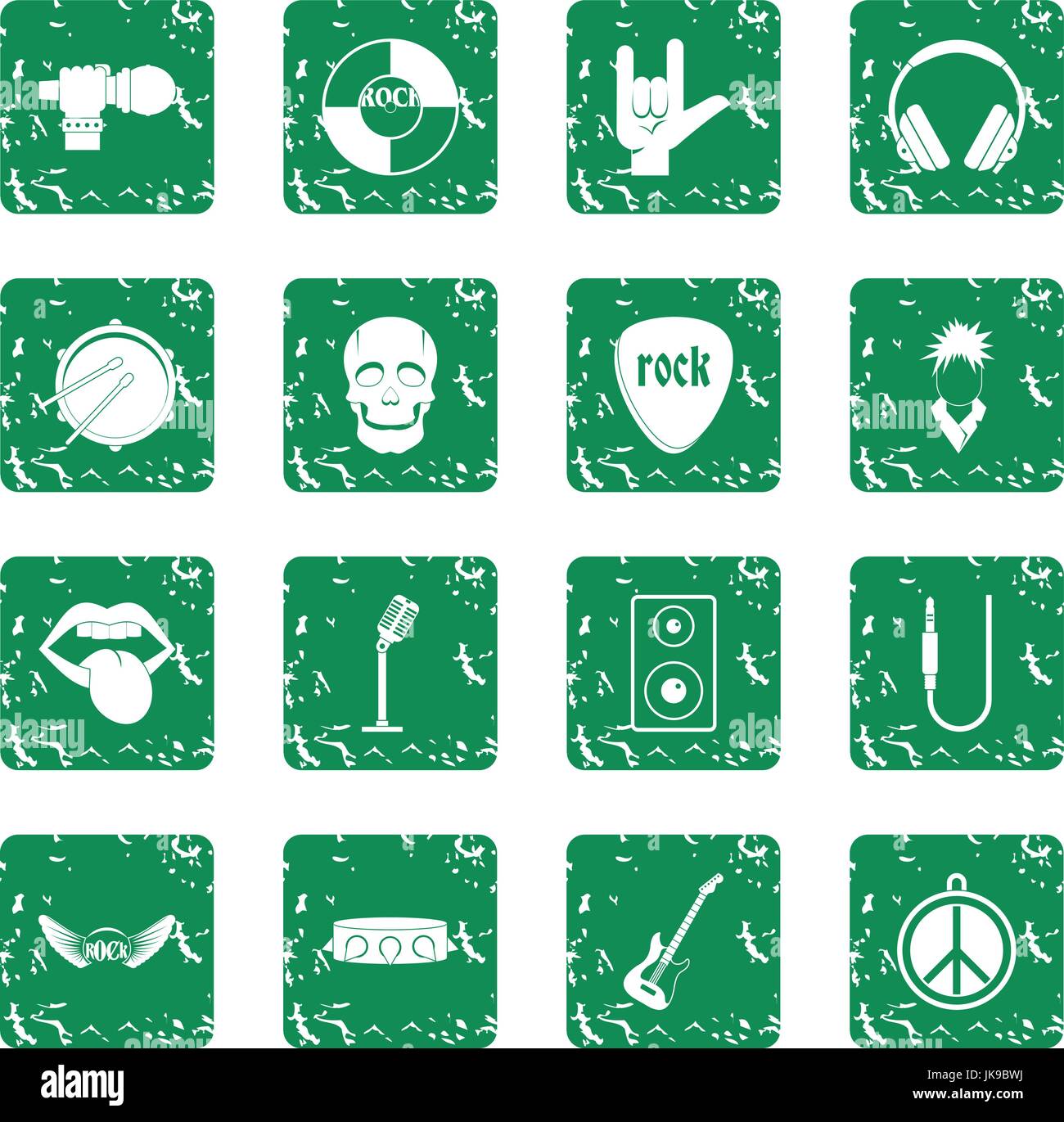 Rock music icons set grunge Stock Vector Image & Art - Alamy