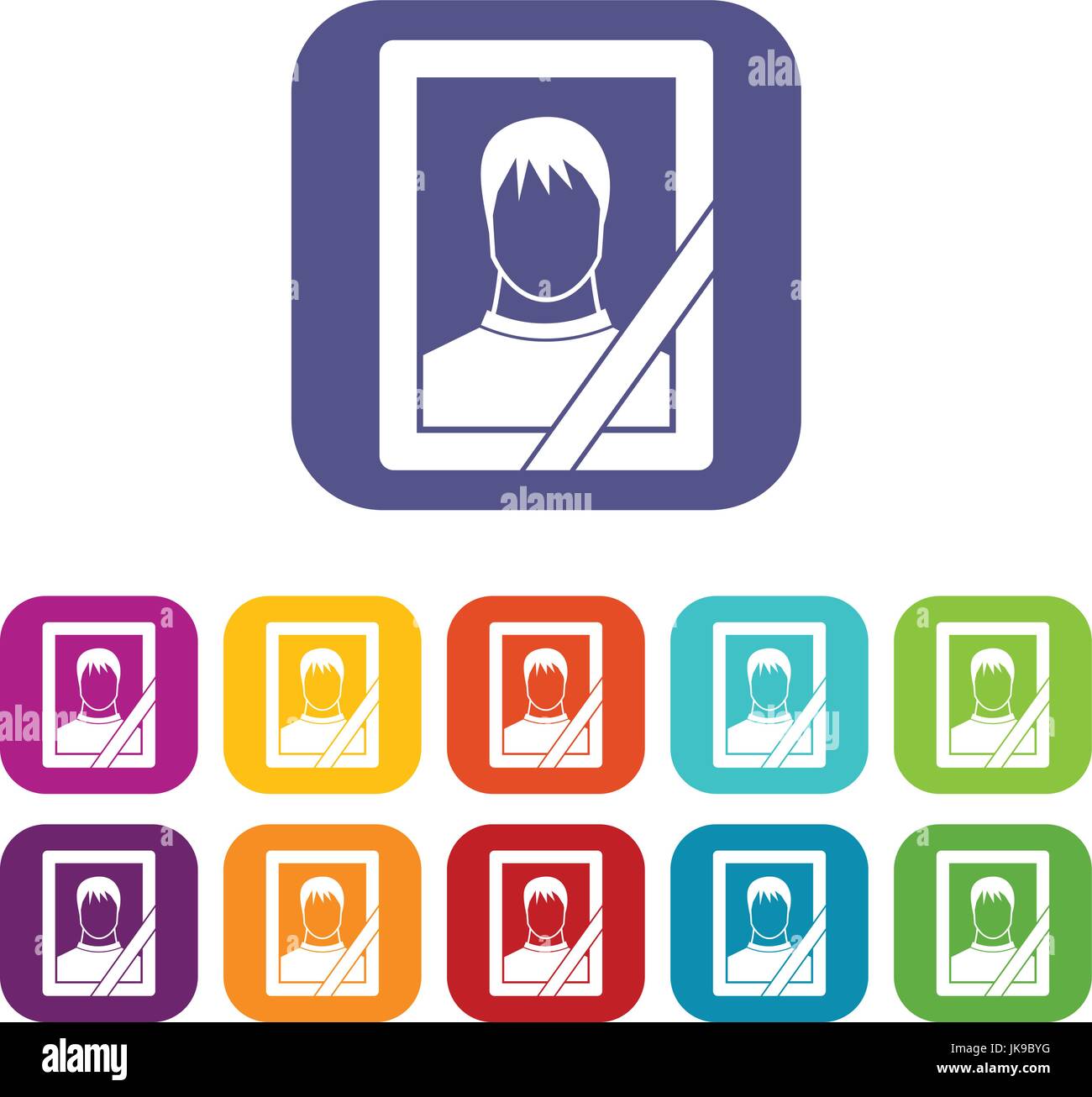 Memory portrait icons set Stock Vector Image & Art - Alamy