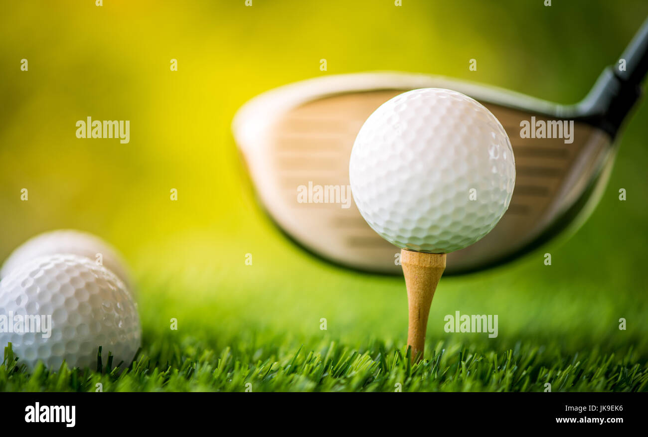golf tee off for practice Stock Photo - Alamy