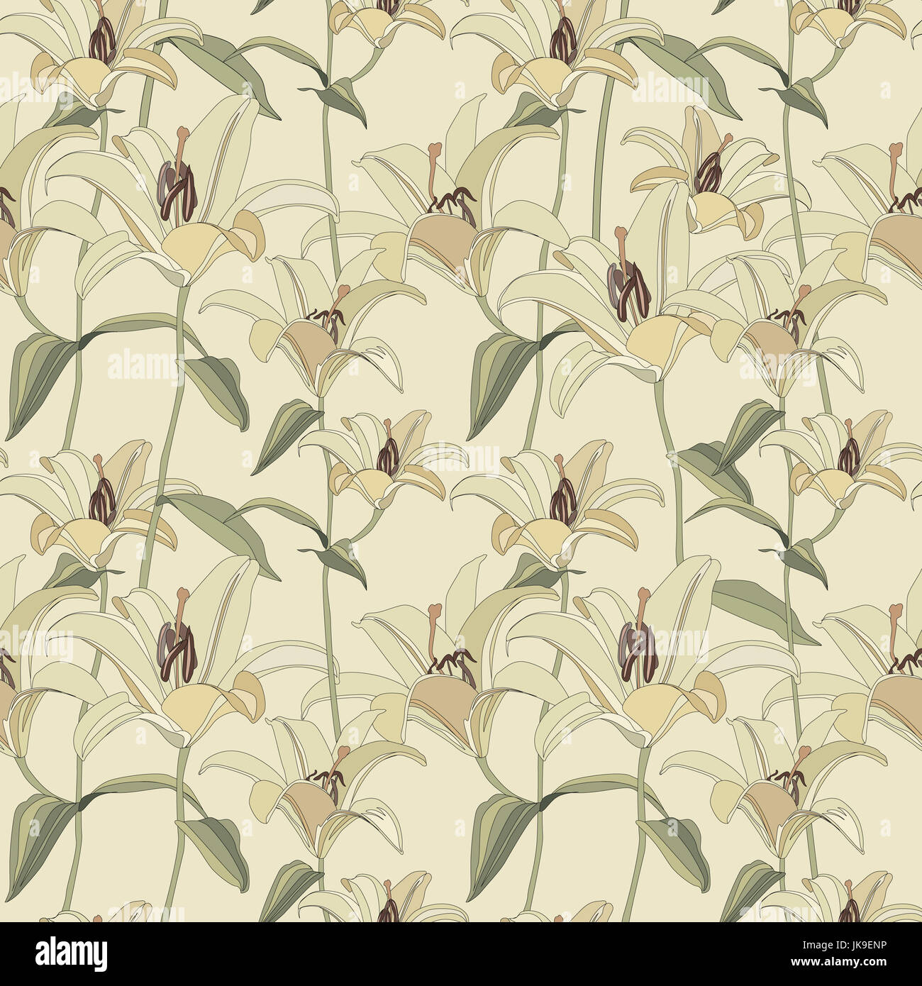 Floral pattern. Flower seamless background. Flourish ornamental garden ...