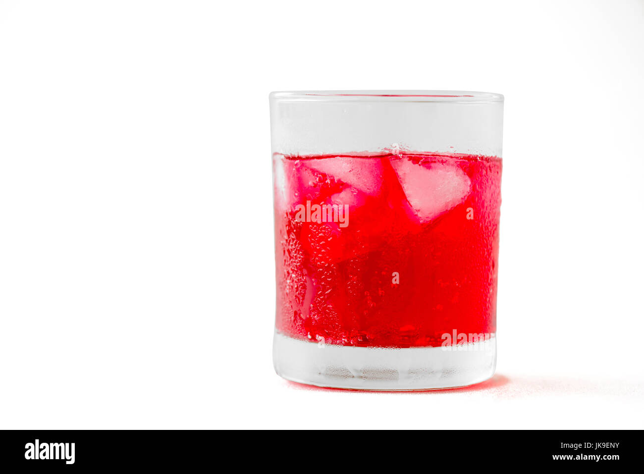 red soft drinks in a glass with clipping path Stock Photo - Alamy