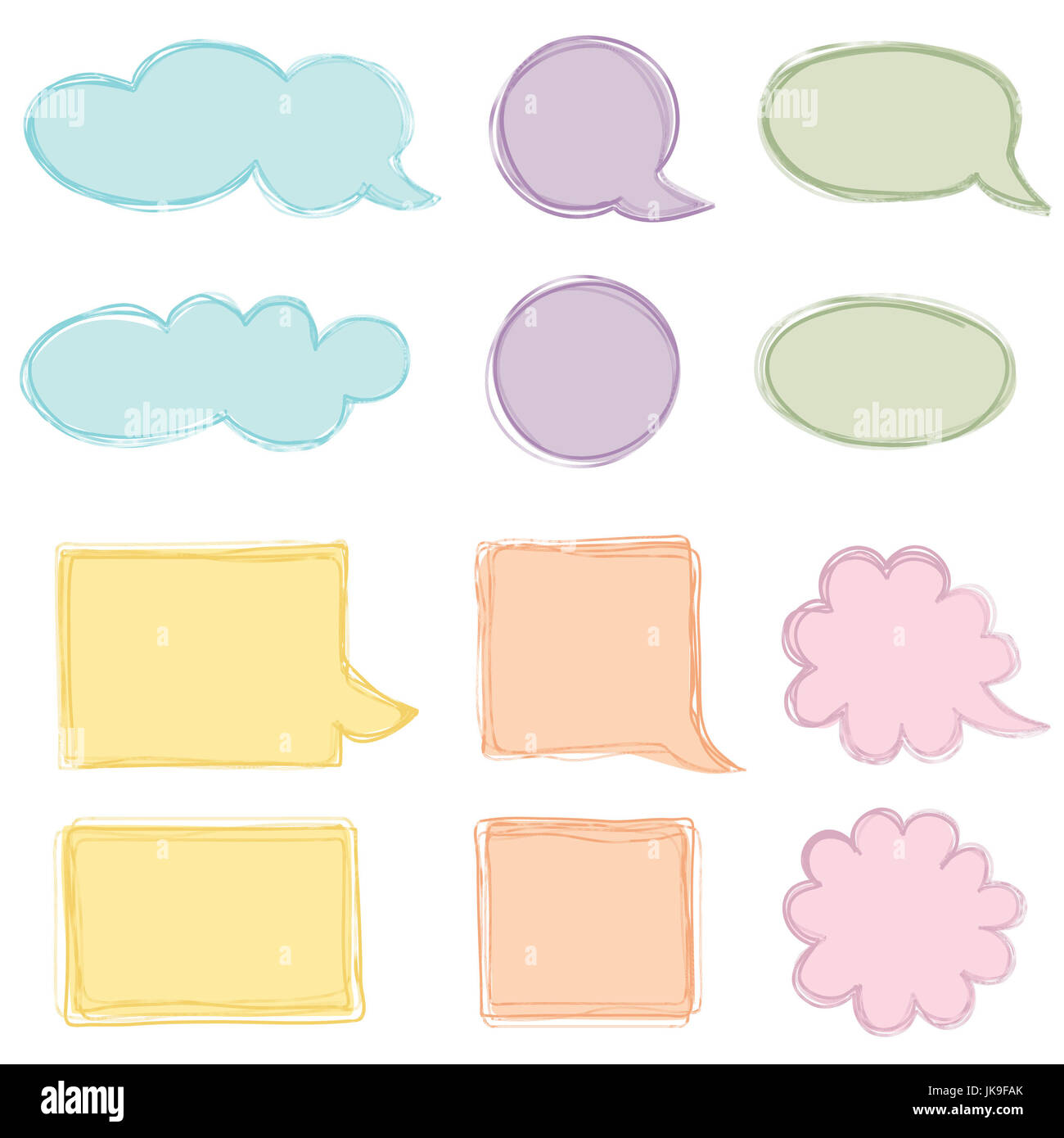 Cute crayon speech bubble hi-res stock photography and images - Alamy