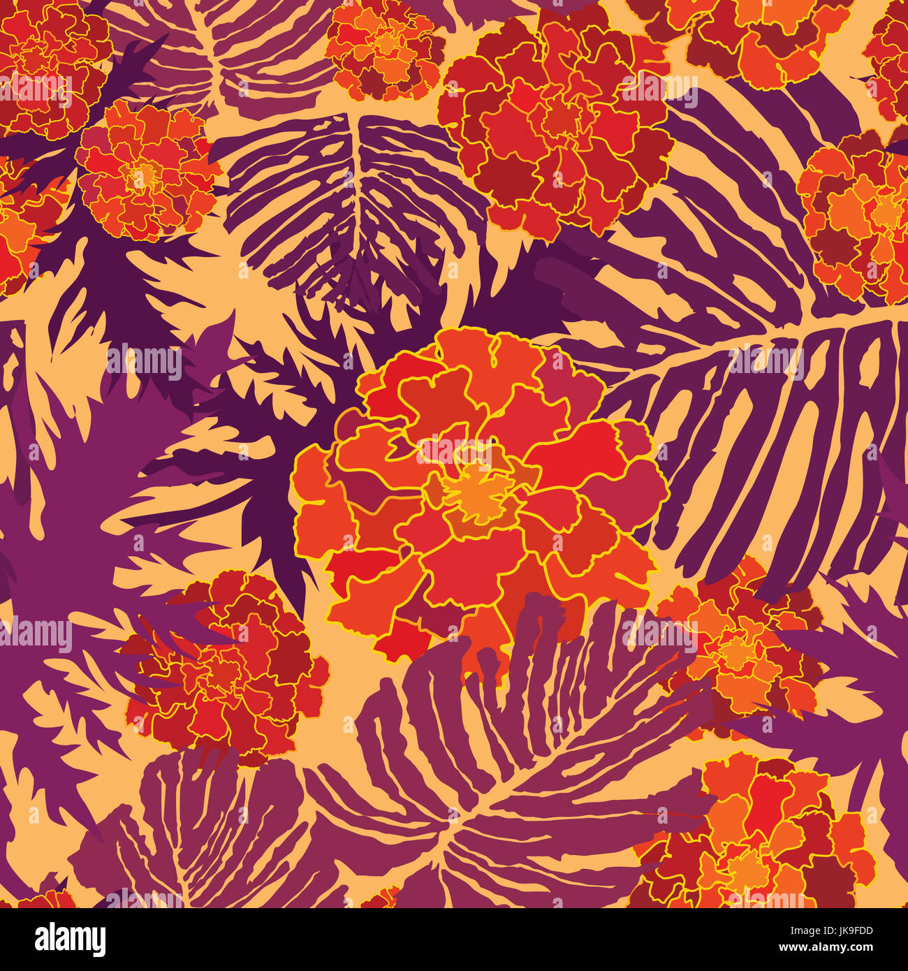 Floral seamless pattern. Flower background. Flourish garden Stock Photo ...