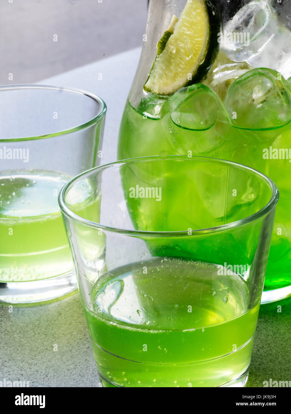 fresh lemonade from tarragon and mint leaves Stock Photo - Alamy