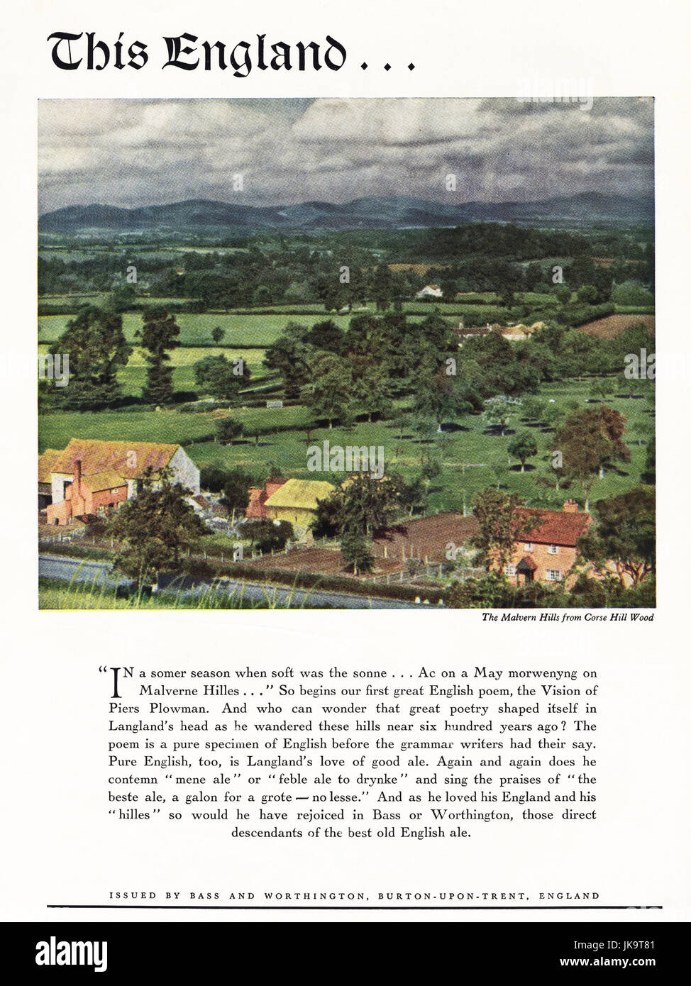 1950s original old vintage advertisement advertising This England by ...