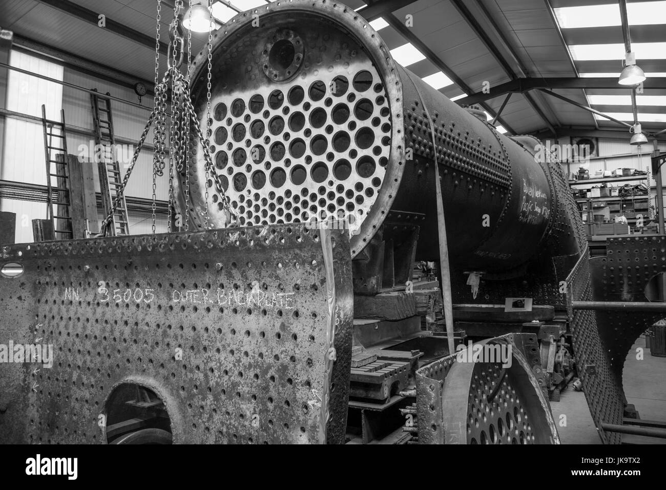 Steam locomotive factory Black and White Stock Photos & Images - Alamy