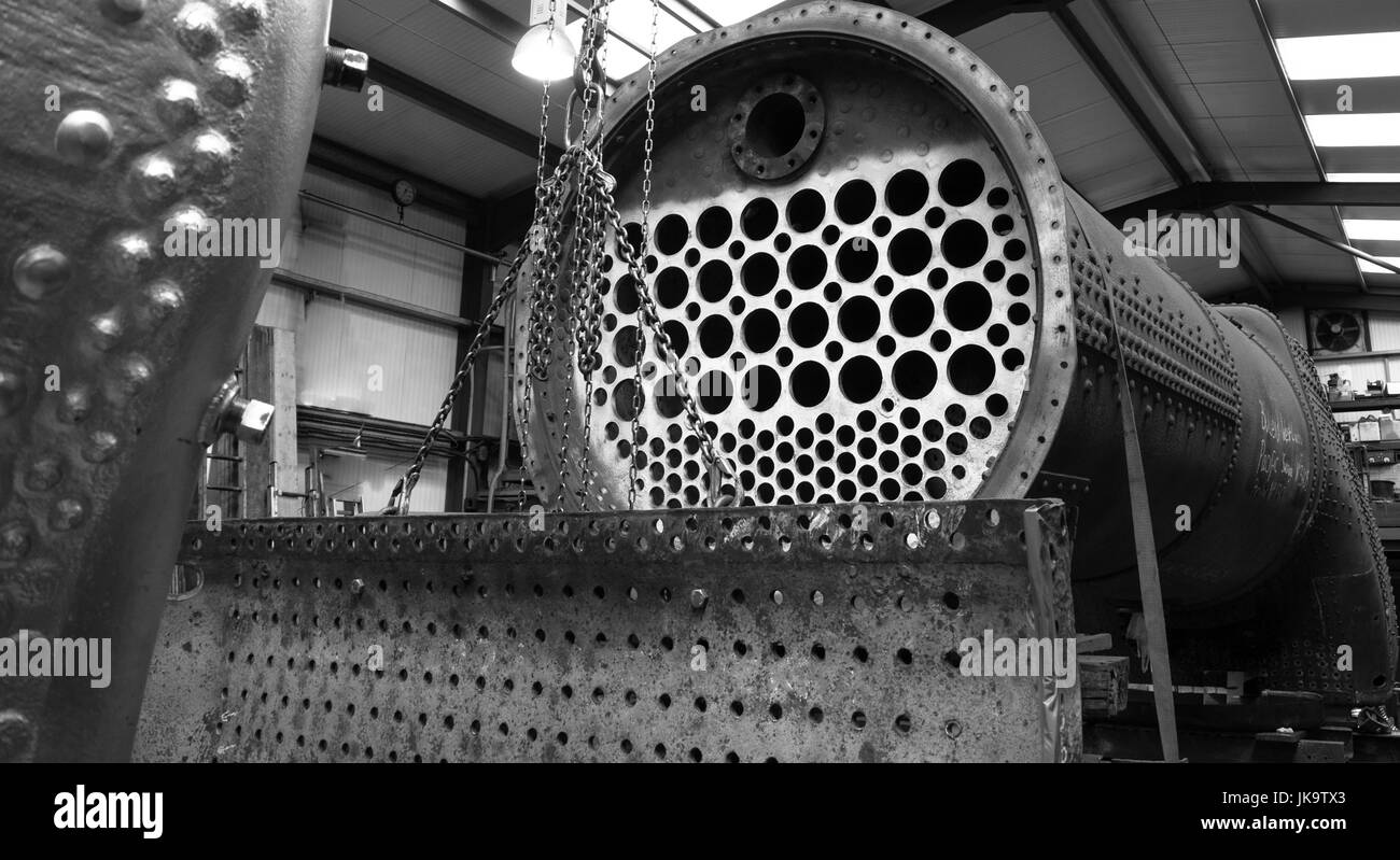 Steam Locomotive Boiler Under Refurbishment at the Mid Hants Railway’s ...