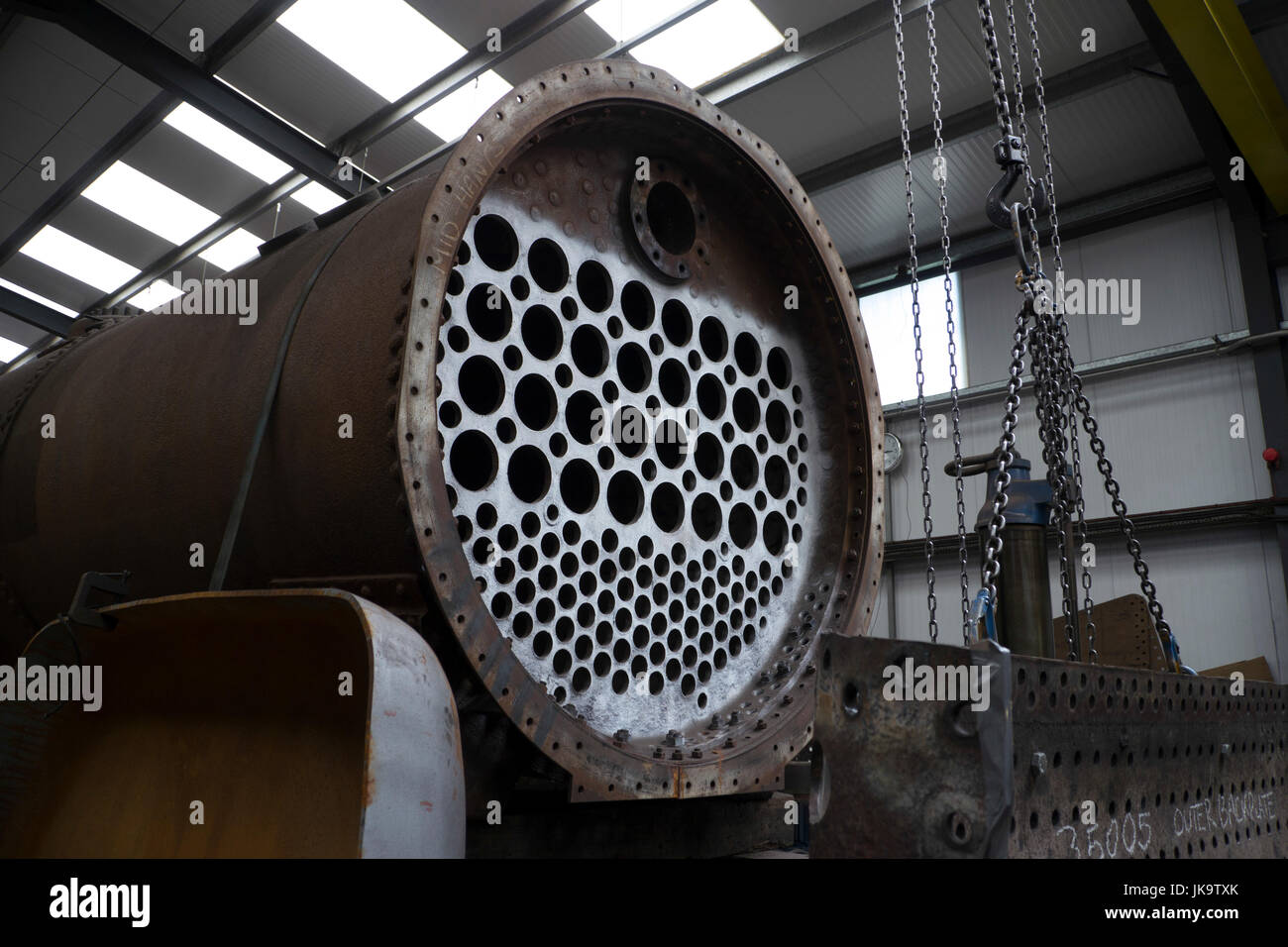 Steam Locomotive Boiler Under Refurbishment at the Mid Hants Railway’s ...
