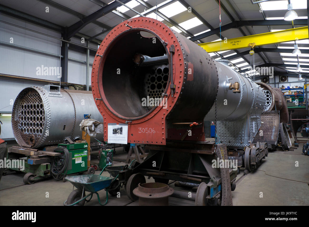 Steam Locomotive Boiler Under Refurbishment at the Mid Hants Railway’s ...