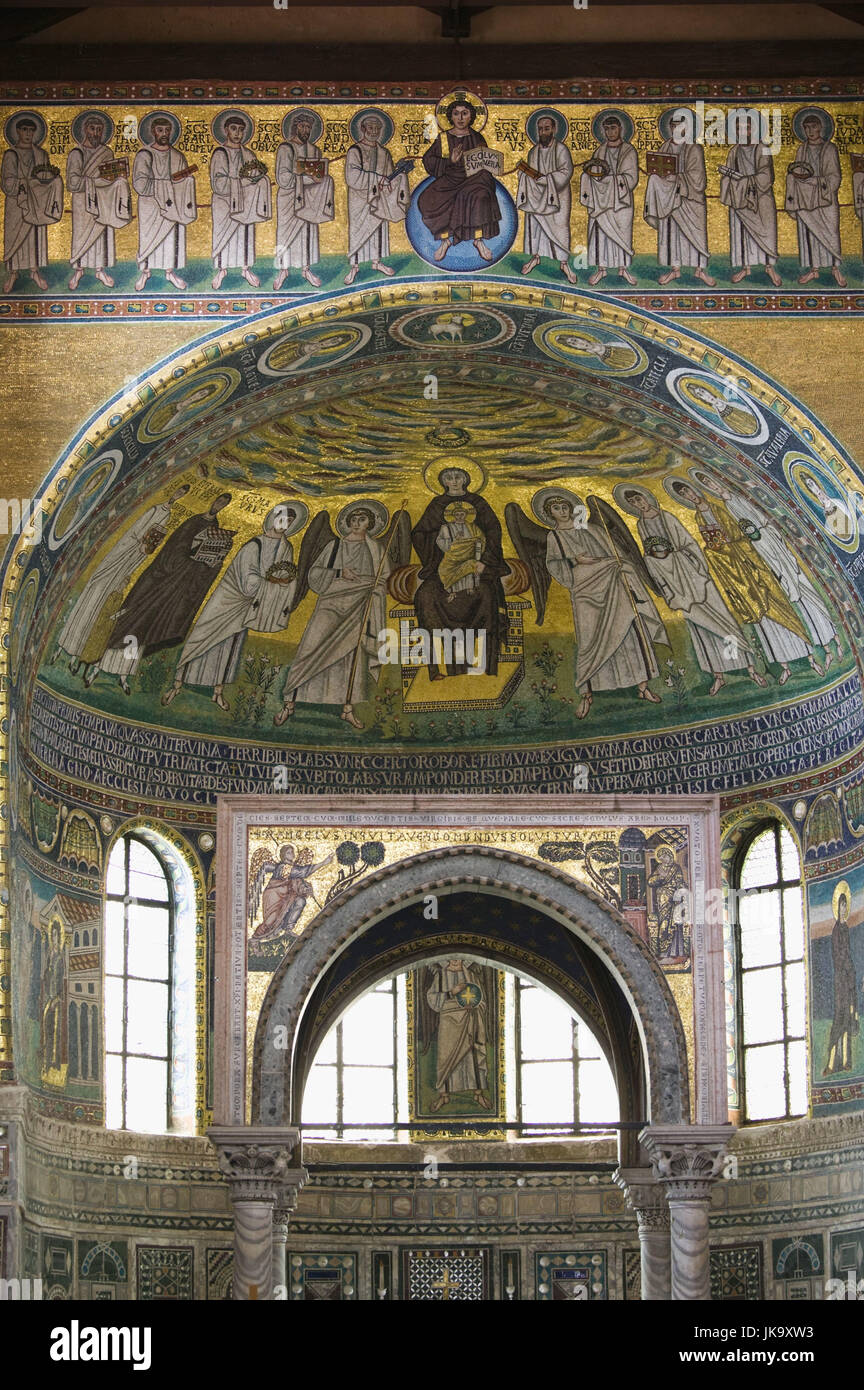 Kroatien, Istrien, Porec, Euphrasius-Basilika, Detail, Mosaik Stock ...