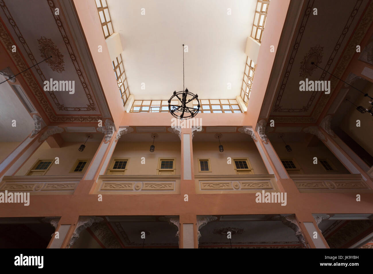Cuba, Matanzas Province, Matanzas, Hotel Velazco, interior of recently ...