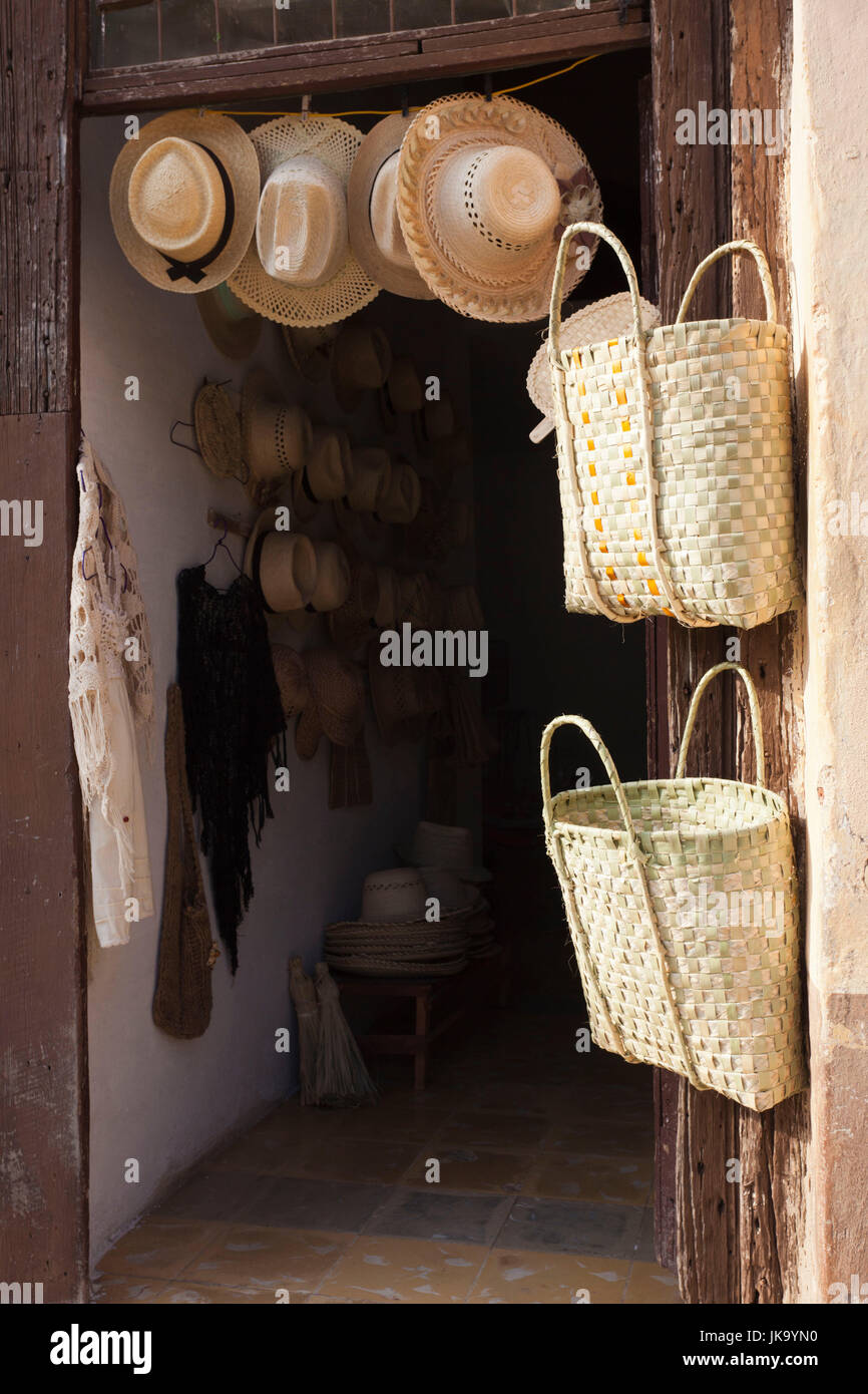 Cuba, Sancti Spiritus Province, Trinidad, Cuban Souvenirs, straw hats ...