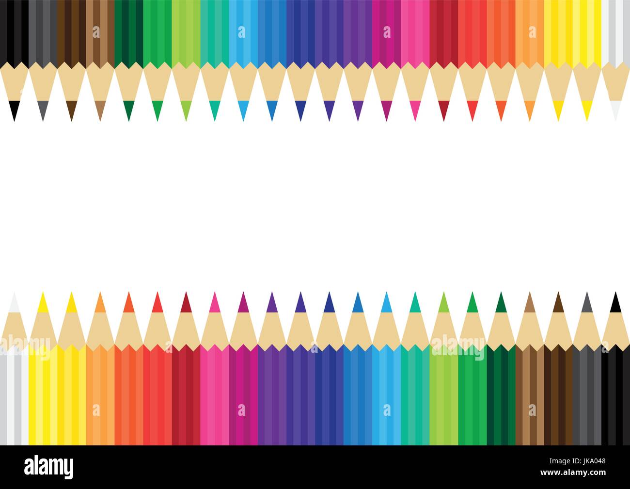 color pencils background, artist stationary, artist tools, vector ...