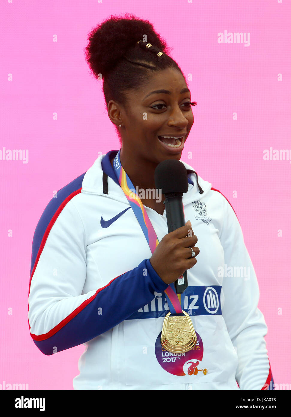 Gold medallist Great Britain's Kadeena Cox in the Women's 400m T38 ...