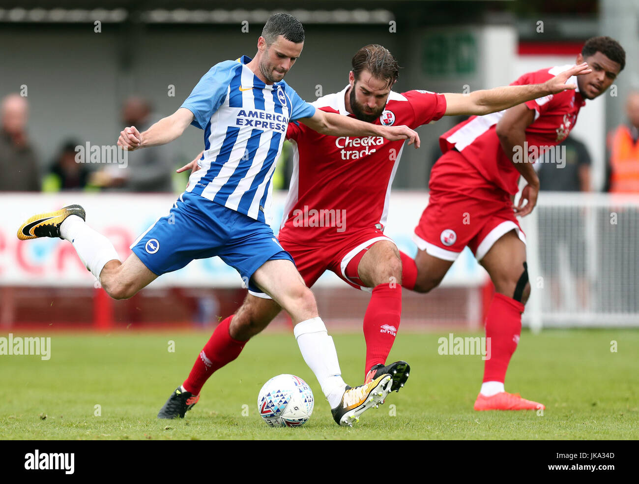 Brighton and Hove Albion's Jamie Murphy (left) during the pre-season ...